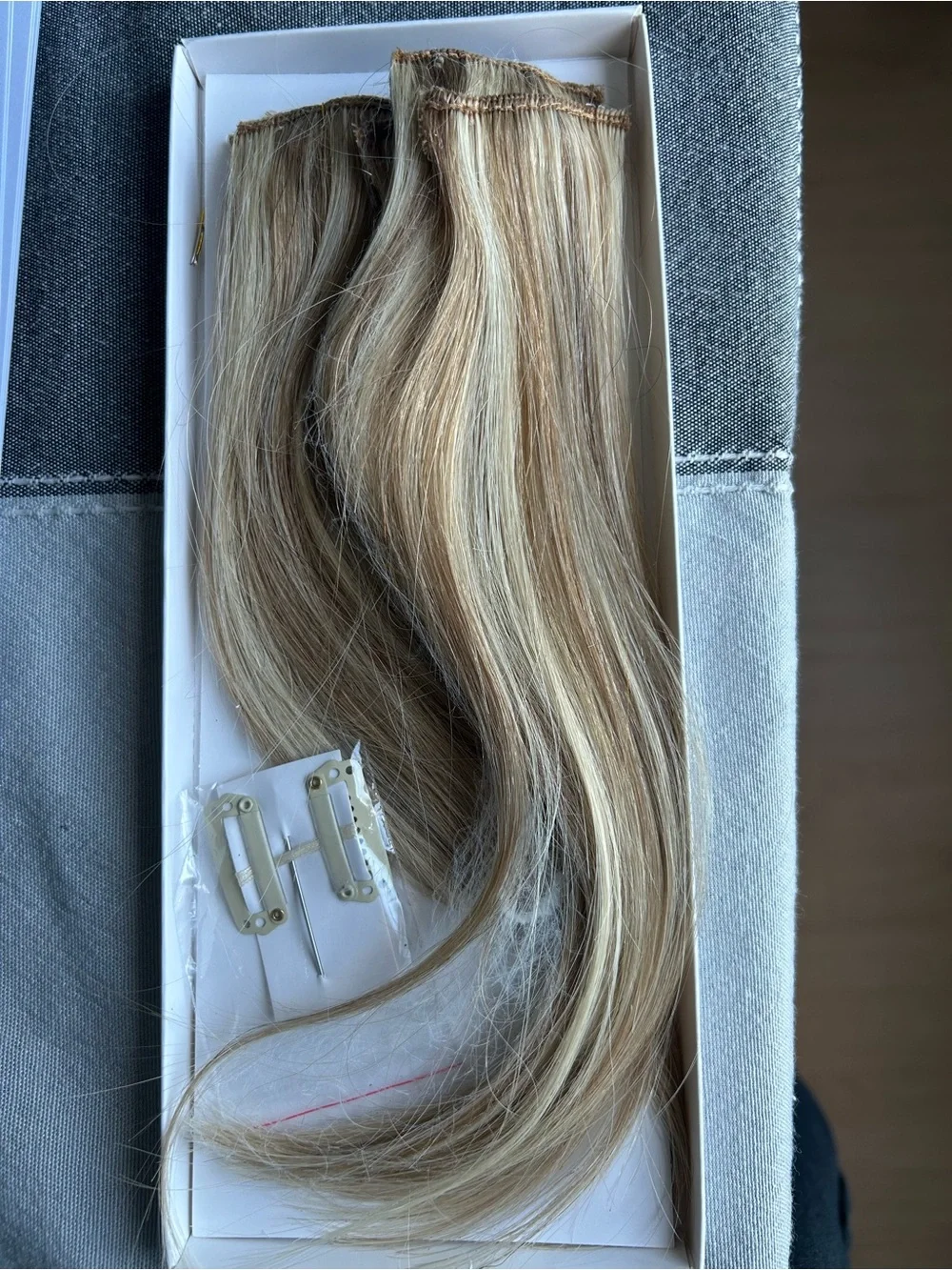 Hair | Blonde Clipin Human Hair Extensions Fillers | Poshmark